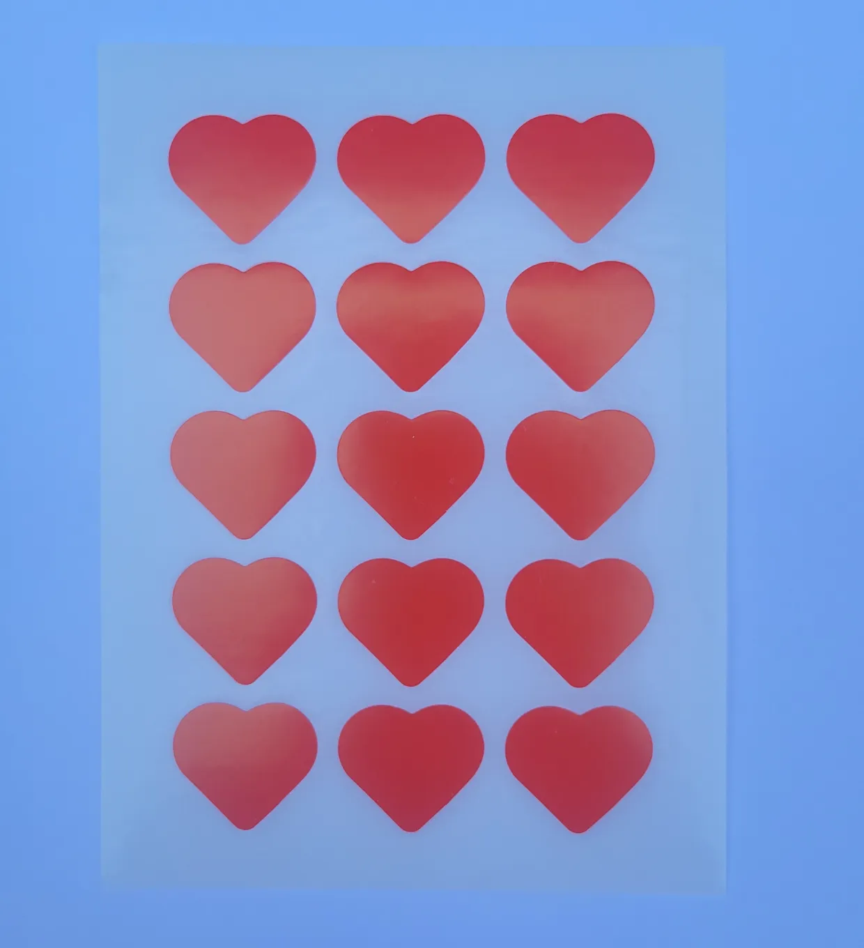 Red heart stickers - MJ Printing - Printing Service