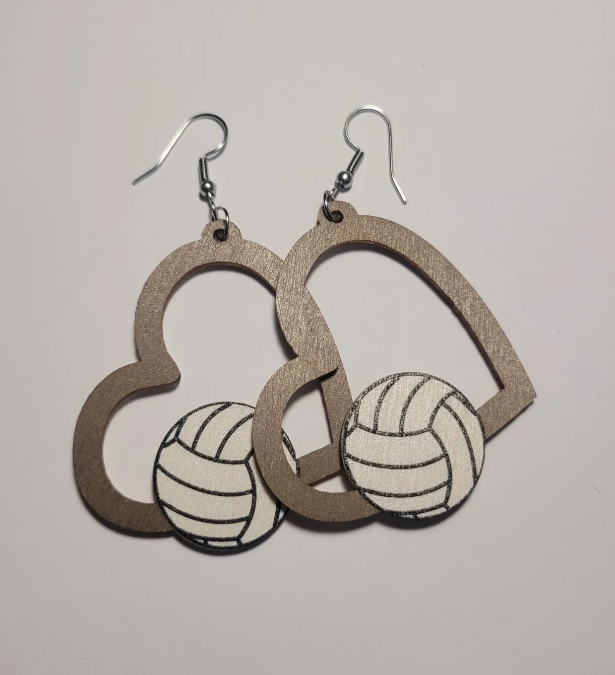 Heart Netball Earrings - MJ Printing - Printing Service