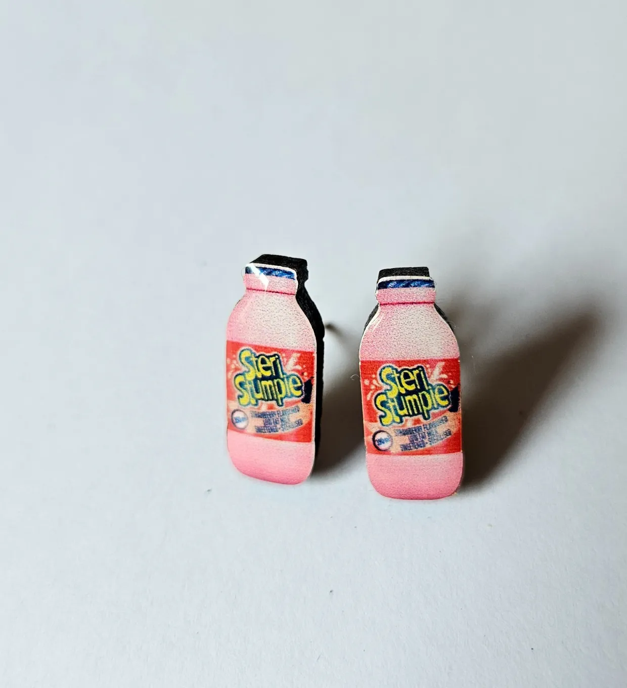 Pink Steri Stumpie studs earrings - MJ Printing - Printing Service