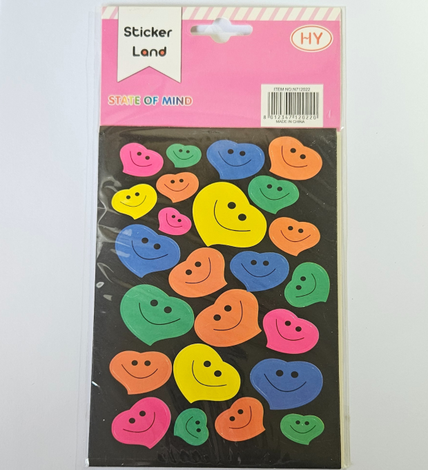 Colourful heart stickers - MJ Printing - Printing Service