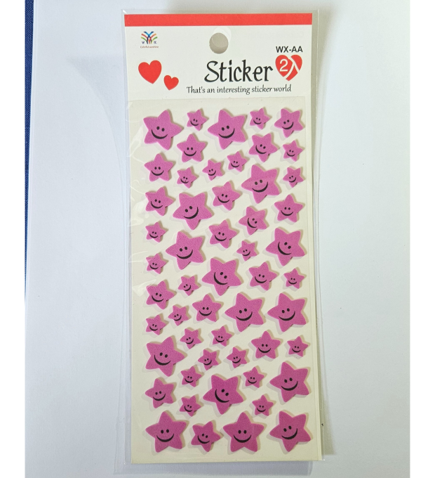 Purple stars stickers - MJ Printing - Printing Service