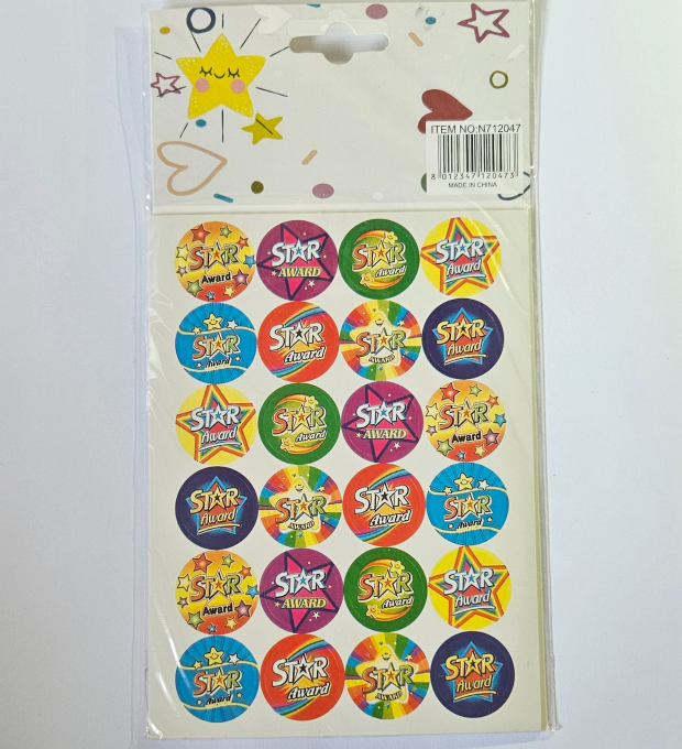Star awards round sticker - MJ Printing - Printing Service