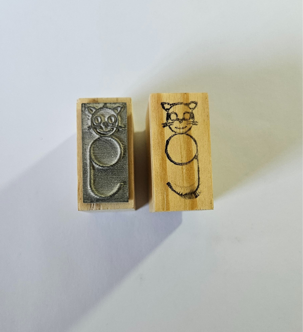 Writing cat self inking stamp - MJ Printing - Printing Service